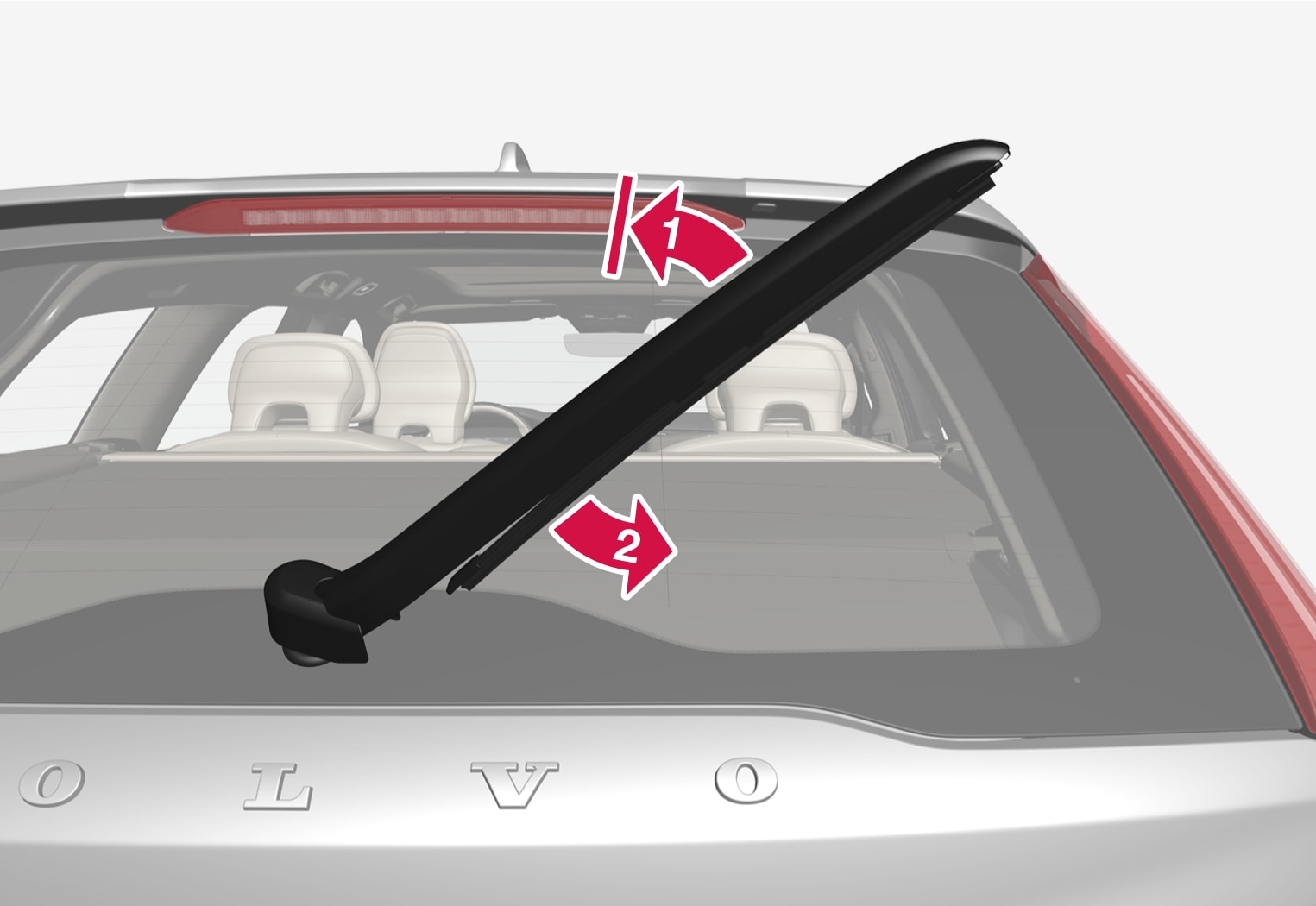 V90 Changing rear window wipers | Volvo Support EN-CA
