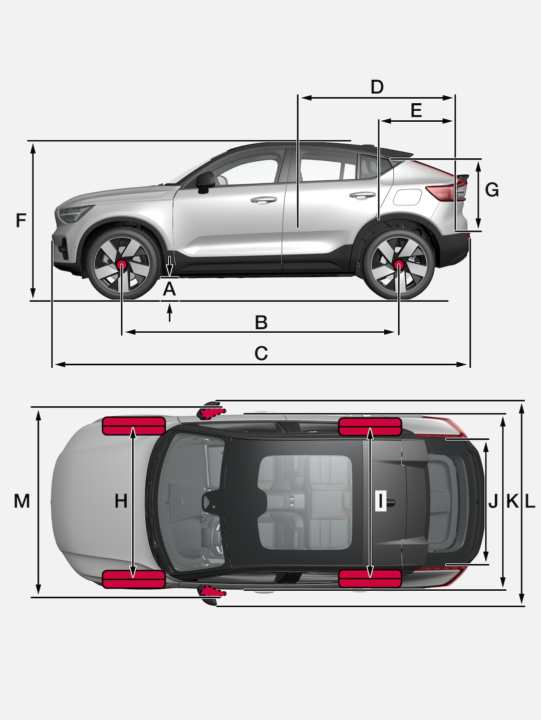 C40 Recharge 尺寸 | Volvo Support TW