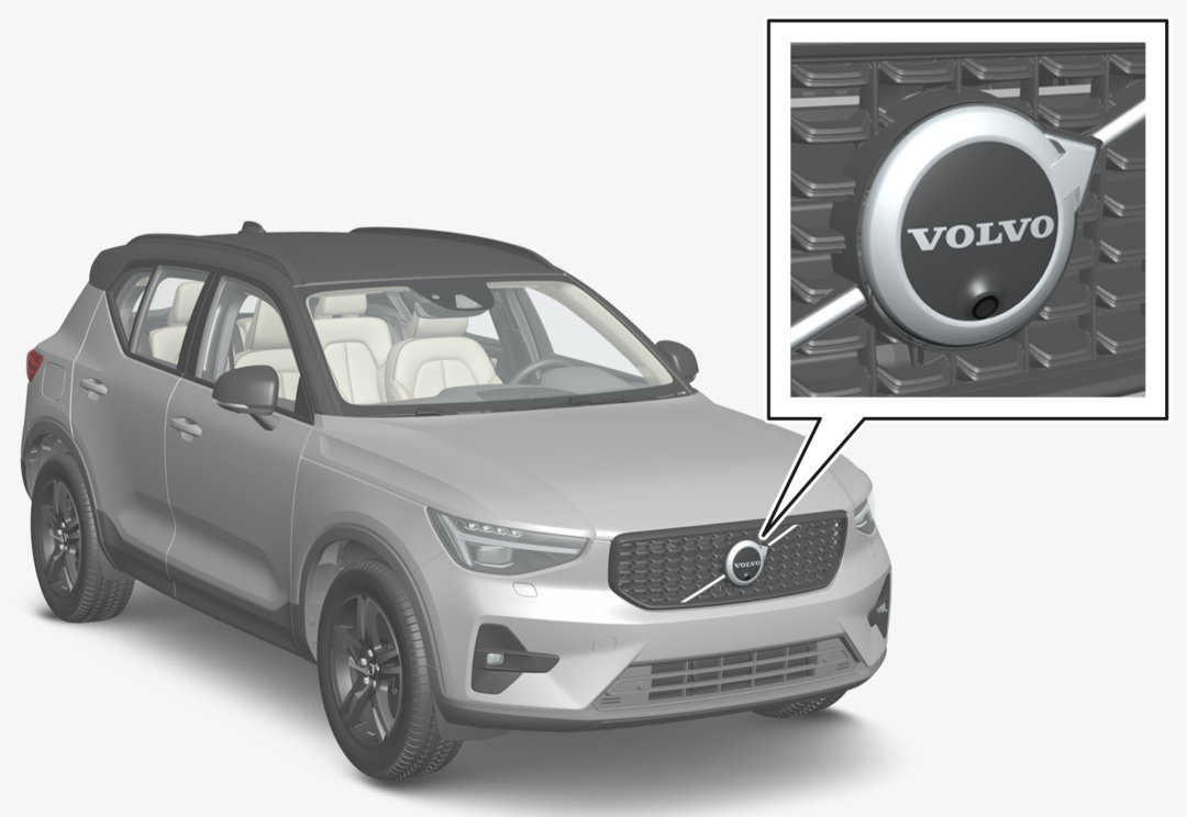 XC40 Park assist camera locations and surveillance areas | Volvo Support UK